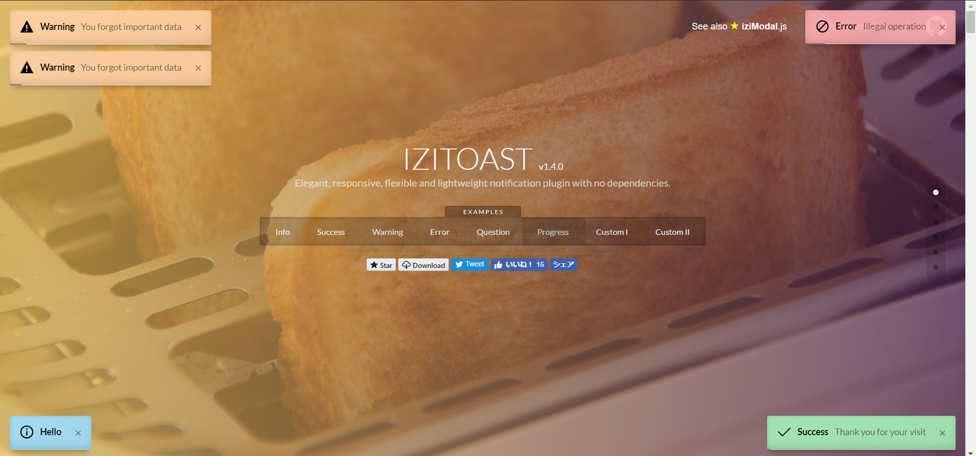 読み込むだけで簡単にリッチなトーストを表示できるjsライブラリ “iziToast”│株式会社シーポイントラボ ｜ 浜松のシステム・RTK-GNSS開発